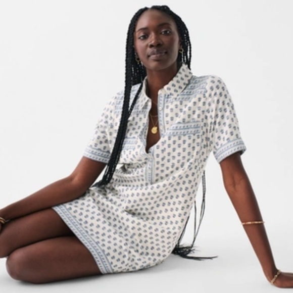 Faherty | Dresses | Faherty Rae White Lotus Floral Bloom Dress Tunic ...